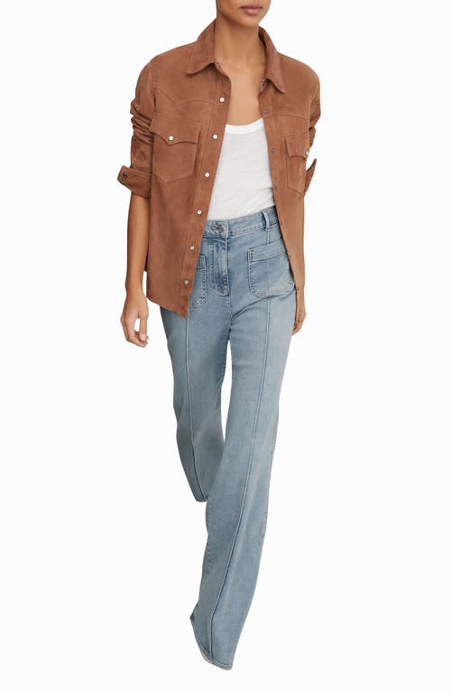REISS Reiss Sakura Pintuck Patch Pocket Wide Leg Jeans